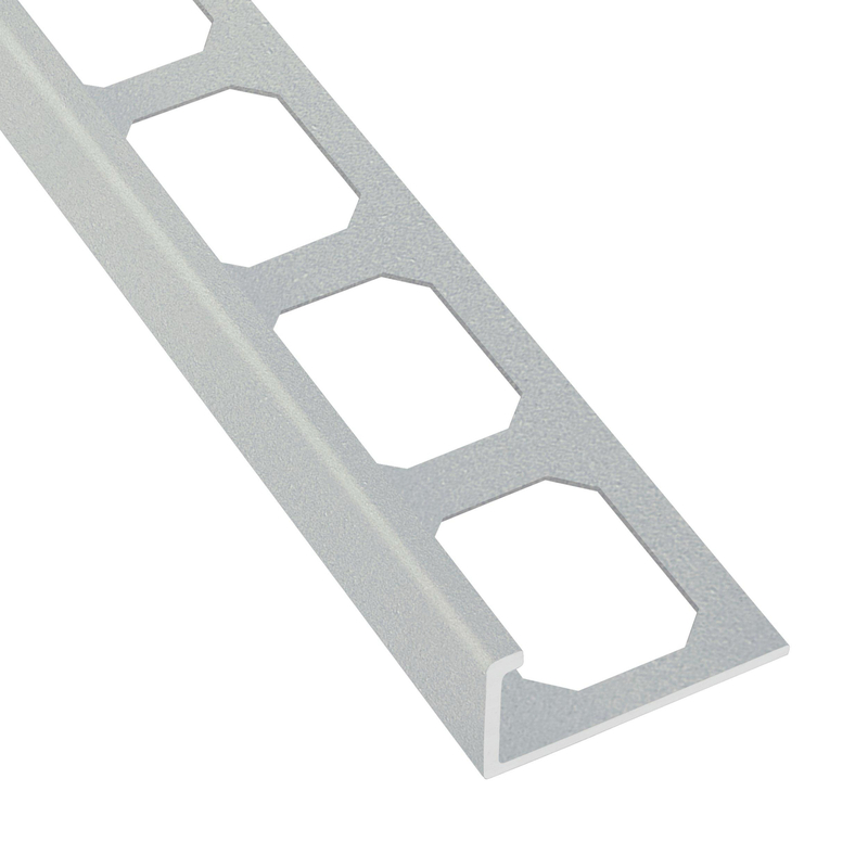 LATICRETE - L-SHAPE, 3/8X8-2.5 PROFILE TEX ALU, FROSTY