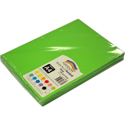 Shop Rainbow Spectrum Board A4 220 gsm Lime | 100 Sheets - Buy Now!